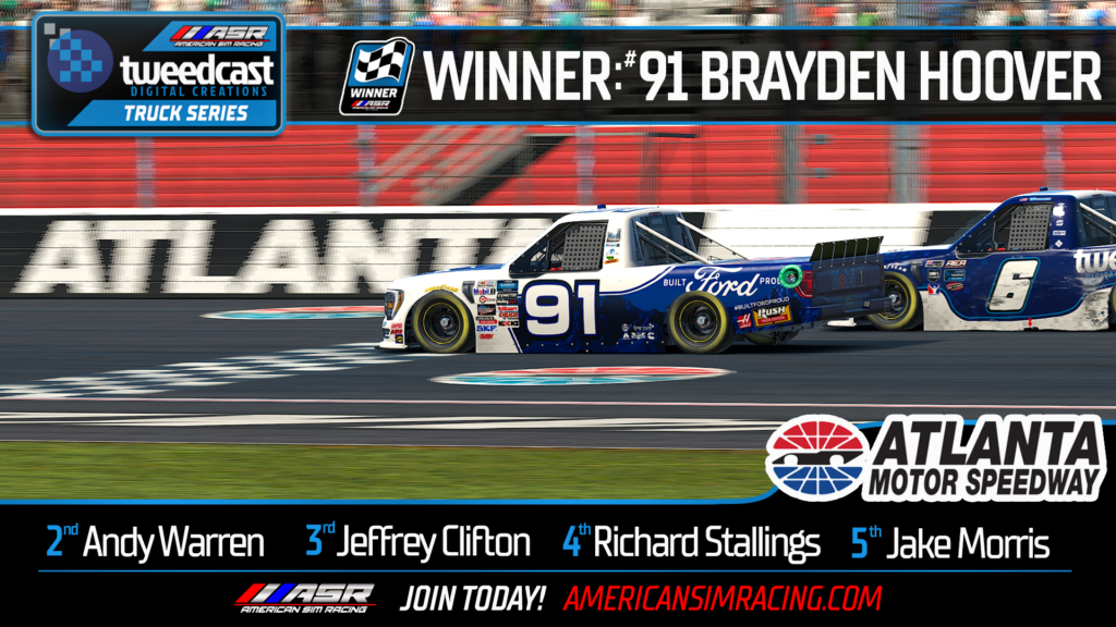Brayden Hoover Scores The Victory In ASR Debut at Atlanta! - American ...