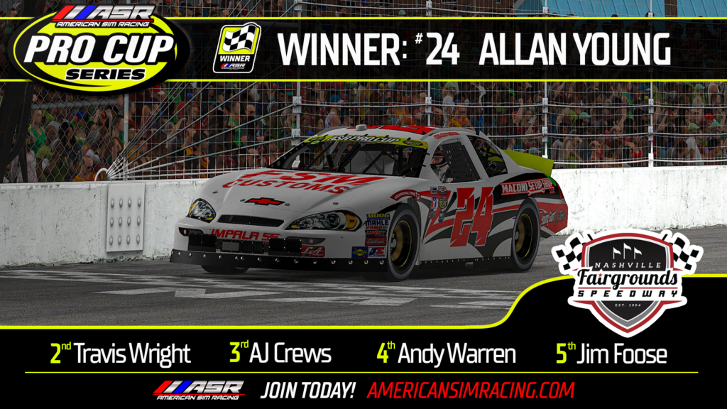 Young Takes Victory & Championship at Nashville! - American Sim Racing